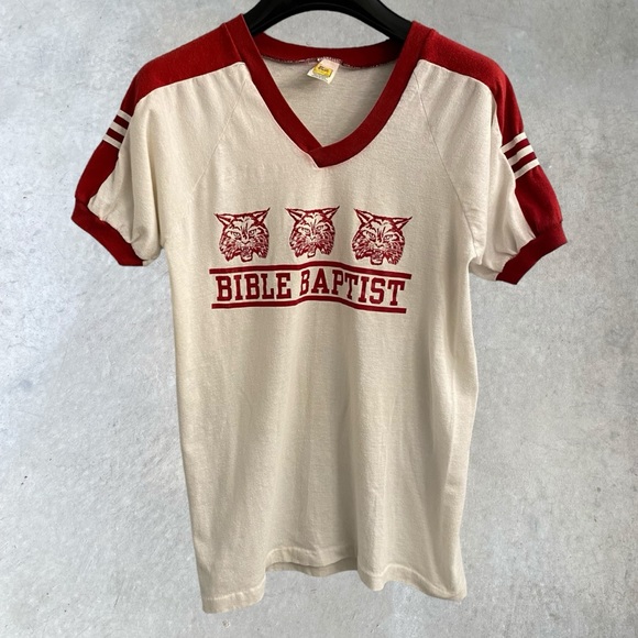 Velva Sheen | Shirts | Vintage Bible Baptist School 7s Ringer Tee Single Stitch | Poshmark